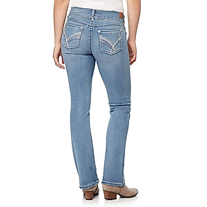 WallFlower Women's Luscious Curvy Bootcut Mid-Rise Bling Insta Stretch Juniors Jeans (Standard and Plus), Paola, 13