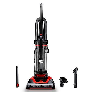 Dirt Devil Multi-Surface Extended Reach+ Bagless Upright Vacuum Cleaner Machine, for Carpet and Hard Floor, Height Adjustment, Powerful Suction with Versatile Tools, Lightweight, UD76300V, Red