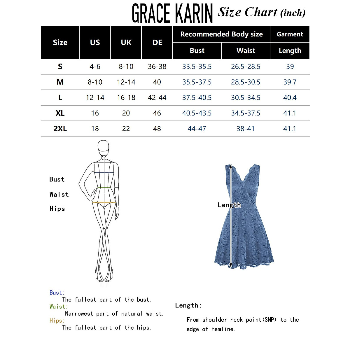 GRACE KARIN Women Summer Midi Retro Dress Deep V-Neck A Line Flared Cocktail Party Wedding Guest Dress White XL