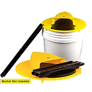 RinneTraps - Flip N Slide Bucket Lid Mouse Trap |Humane or Lethal| |Trap Door Style| |Multi Catch |Auto Reset| |Indoor Outdoor| |No See Kill| |5 Gallon Bucket Compatible| Made in USA (1)