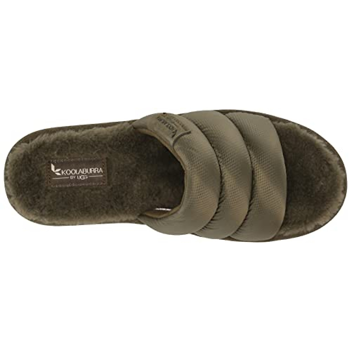 Koolaburra by UGG Men's ROMMIE Nylon Slipper, Dark Olive, 11
