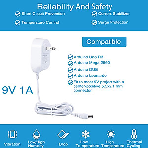 Testeronics 7 in 1 Breadboard Power Module Kit Compatible for Arduino/Raspberry Pi| 2PCS 3.3V/5V Power Supply Modules | 9V/1A Power Adaptor | 2PCS Solderless Breadboard 400 Points|65 PCS Jumper Wires