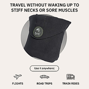 trtl Pillow - Scientifically Proven Super Soft Neck Support Travel Pillow - Machine Washable (Grey)…