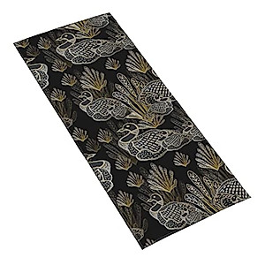 Art Deco Style Common Canadian Loons Hand Towel For Bathroom Kitchen Microfiber Fingertip Bath Towels 12 X 27.5 Inch Soft Decorative Home Hotel Gym Laundry Room