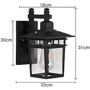 PQQ Wall Lamps Outdoor Wall Light Sconces Vintage Waterproof IP54 Cast Aluminum and Glass Wall Lantern E27 Rustic Garden Home Entrance Yard Wall Lighting
