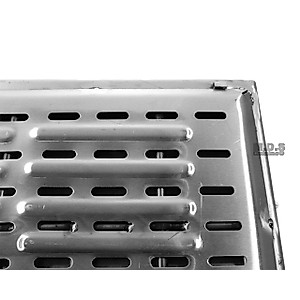 M.D.S Cuisine Cookwares Griddle Stainless Steel Flat Top With reinforced brackets under griddle-Heat Distributor Heavy Duty Comal Plancha 32" x17"