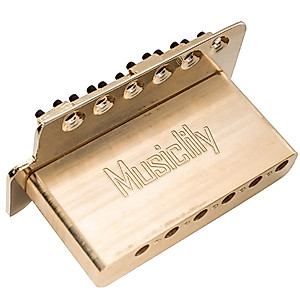Musiclily Ultra 10.5mm Full Brass 42mm Standard MIM Style Tremolo Block for Mexico Fender Strat and China made Squier Classic Vibe/Speical Electric Guitar
