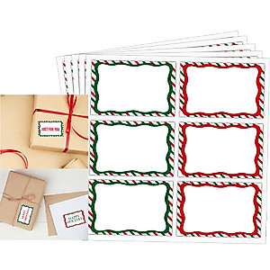 Christmas Gift Tags to and from Chistmas Name Tags,3x2 Inch Holiday Decorative Presents Stickers 204 Pcs Per Pack