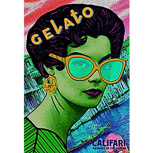 Califari Gelato - Vivid Color Poster, Art, Decor for a House, Dorm, Dispensary, Store, or Shop - 13" x 19" Lithograph Print