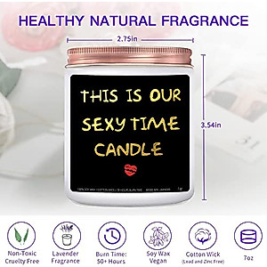Naughty Candle Gifts- Sexy Time Candle, Anniversary, Wedding, Engagement Naughty Gifts for Him, Husband, Boyfriend, Fiancée, Men, Candle Gifts for Couples- Lavander Scented Candle