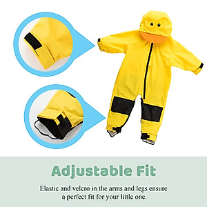 Cuddle Club Toddler Rain Suit - 2T Toddler Rain Jacket Muddy Buddy Rain Suit - Toddler Rain Suit for Toddler Boys & Girls - Rain Suit One Piece Toddler Raincoat - Girls & Boys Toddler Rain Gear