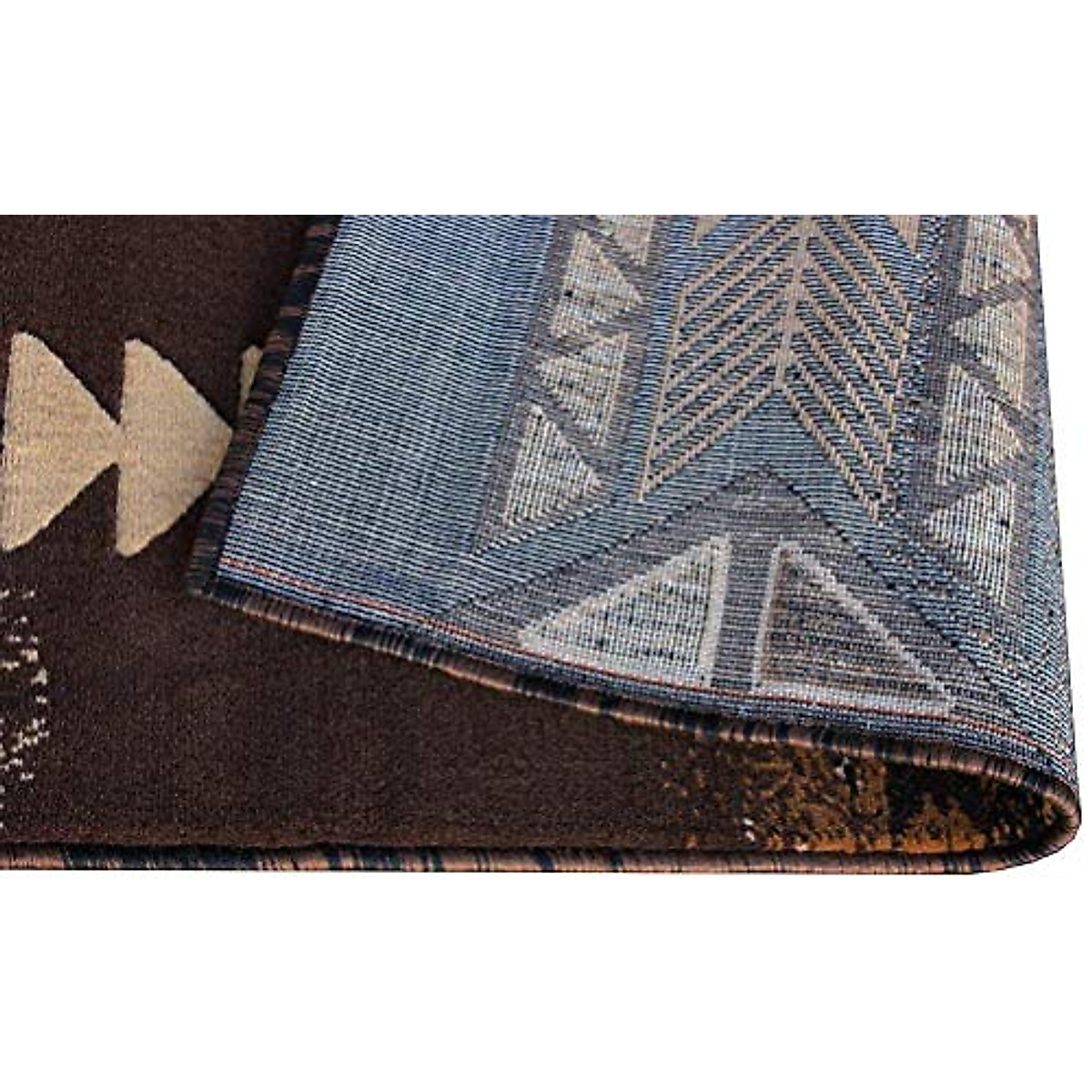 Southwest Native American Indian Chocolate Carpet Area Rug (2 Feet X 7 Feet Runner)
