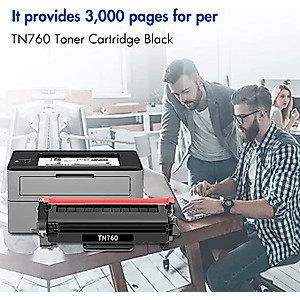 TN760 TN730 Toner for Brother Printer Compatible Replacement for Brother TN760 TN-760 TN 760 TN-730 TN 730 Work for DCP-L2550DW MFC-L2710DW MFC-L2750DW HL-L2350DW HL-L2395DW Cartridge