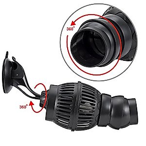 hygger Submersible Aquarium Powerhead 2000GPH Fish Tank Wavemaker Circulation Pump for Freshwater Saltwater, 360 Degree Rotatable Head Pump 16W
