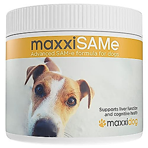 maxxipaws maxxiSAMe Sam-e Supplement for Dogs - Dog Liver and Cognitive Brain Support - Given with Food Powder 5.3 oz