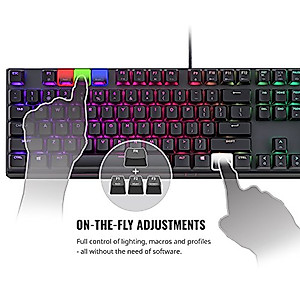 Cooler Master MK-750-GKCM1-US MasterKeys MK750 RGB LED Mechanical Gaming Keyboard, Cherry MX Brown, RGB LED, Full Size, Wrist Rest (Large)