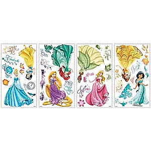 RoomMates RMK2199SCS Disney Princess Royal Debut Peel and Stick Wall Decals 10 inch x 18 inch