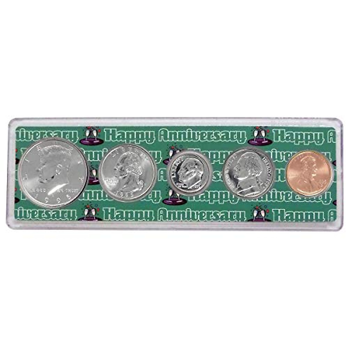 1995 - Anniversary Year Coins Set in Happy Anniversary Holder Collection Seller Uncirculated
