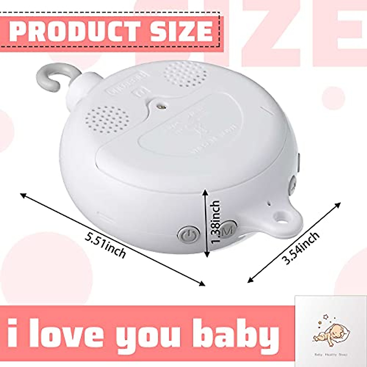 Mobile Baby Music Box Crib Mobile Box with Music Mobile Musical Replacement Nursery Mobile Motor Rotating Baby Crib Mobile Music Box Thirty-Five Lullabies Battery Operated
