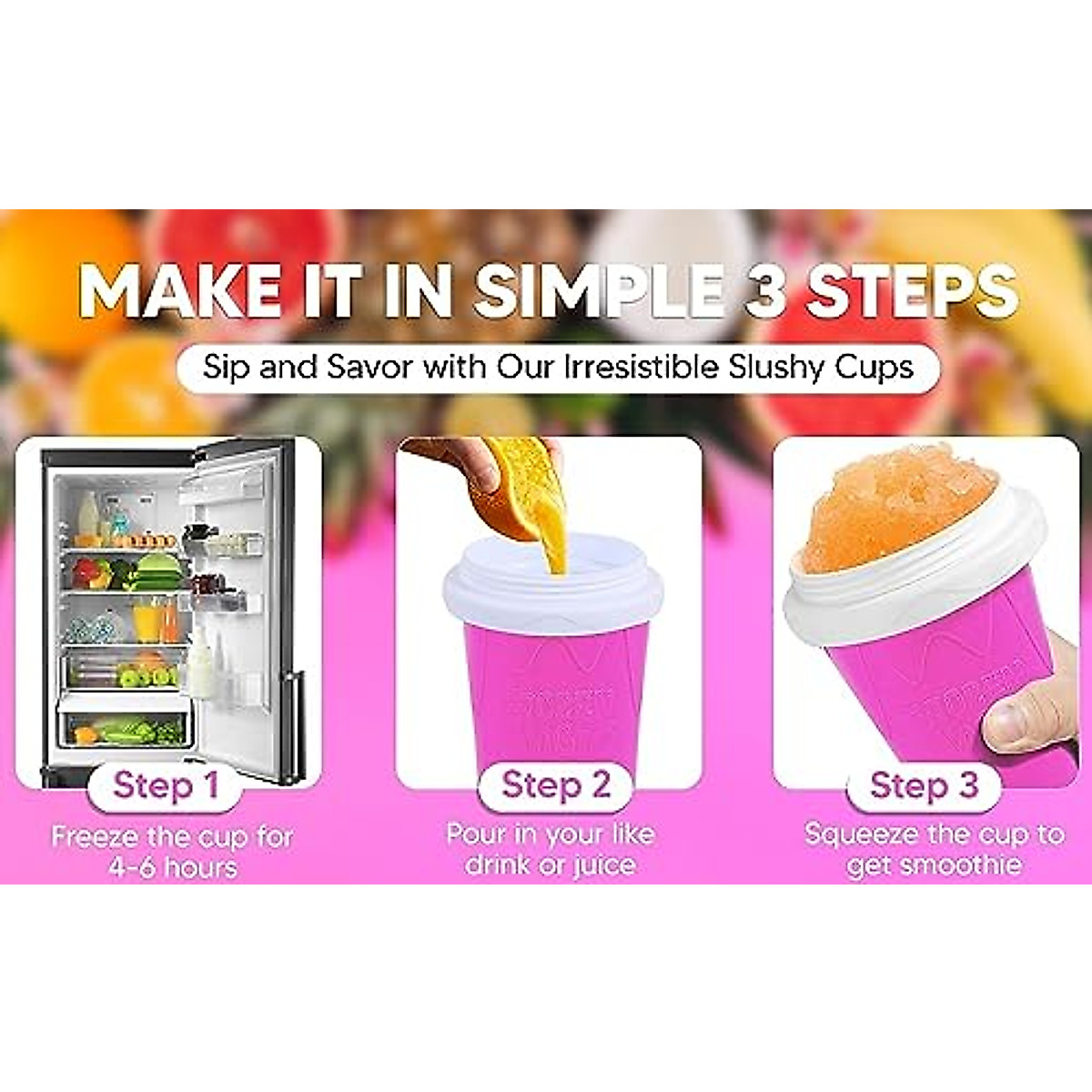 Slushy Maker Cup - TikTok Frozen Magic Quick Smoothie Cup- With Free Popsicle Mold , Sponge & Cleaning brushes , Bottle with 2 in 1 Straw - Squeeze Icy Frozen Slushie Cup - Cooling Slushie for Smoothies -Green