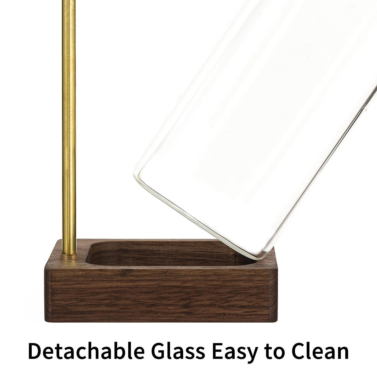 Sunolga Incense Holder with Removable Glass Ash Catcher Mess, Modern Incense Holder for Sticks with Alligator Head Metal Clip Brass Incense Burner Holder for Zen, Yoga, Spa, Meditation and Home Decor