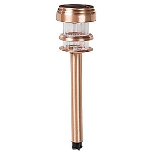 Solar Powered Lights (Set of 4)- LED Outdoor Stake Spotlight Fixture for Gardens, Pathways, and Patios by Pure Garden-Copper
