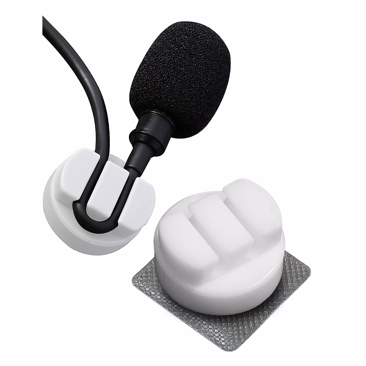 BALSANG BA06 Magnetic Holder for Lavalier Microphone | White Microphone Holder & Wire Clips | Tiny Microphone Accessories | Mini Mic Cable Clips & Wire Holders | Wire holder for Clip Microphone