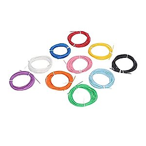 PCL Filament Refill for 3D Pen, 1.75mm 16.4 Feet PCL Consumables for 3D Pen Easy and Bright Use 10 Colors for Replacement