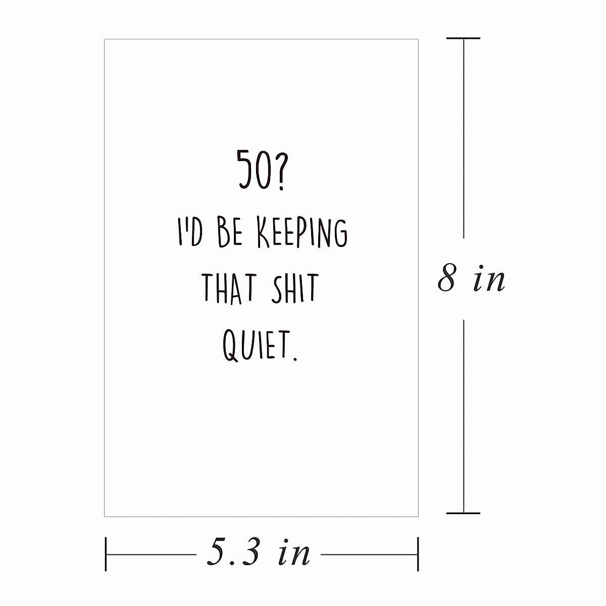 Funny 50th Birthday Greeting Card, Cheeky Fifty Years Old Card for BBF Him Her, Hilarious 50th Bday Gift