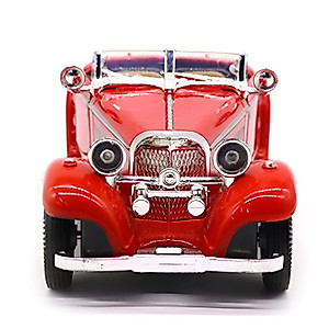 1:28 Scale Pullback Diecast Metal Antique Classic Model Cars Collectible Toy Gifts (Red,Length 6.5in/16.8cm)
