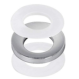 Yescom Bathroom Sink Mounting Ring Chrome Plating for Home Countertop Glass Vessel Sink Drain Mount Support 2 Pack