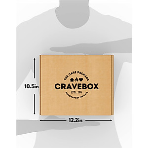 CRAVEBOX Snacks Box Variety Pack Care Package (65 Count) Finals Treats Gift Basket Boxes Pack Adults Kids Grandkids Guys Girls Women Men Boyfriend Birthday Cookies Chips Teenage Mix College Student Food Sampler Office School
