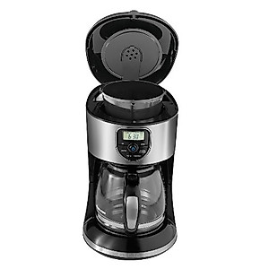 Black+Decker Coffeemaker 12-Cup Programmable Coffee Maker, Silver, CM4000S, Black/Stainless Steel