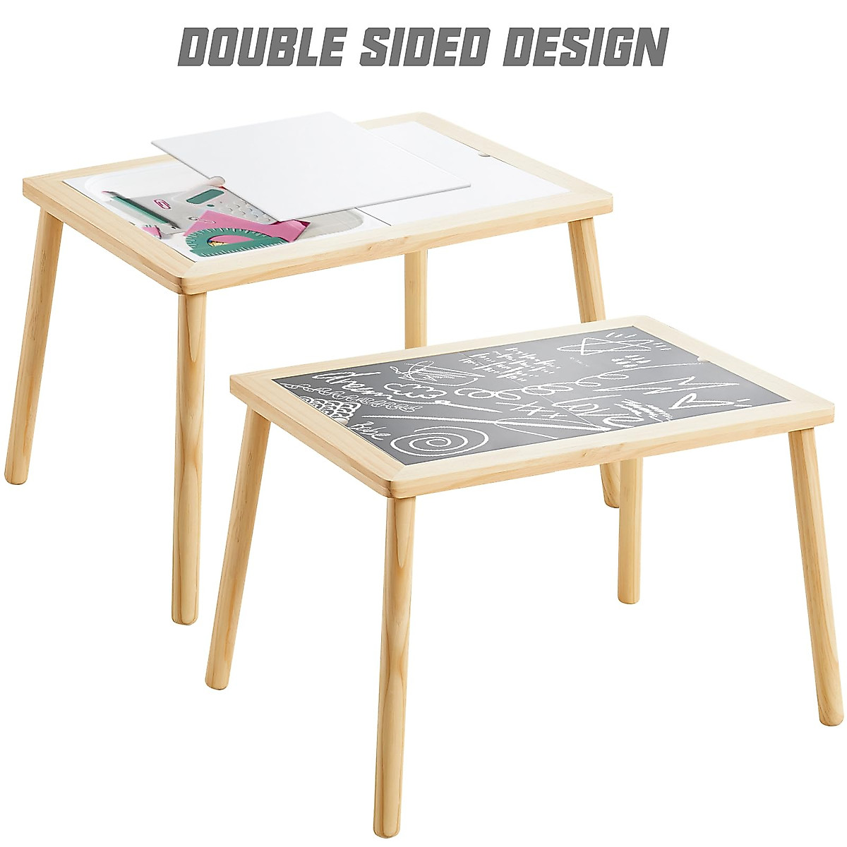 Beright Sensory Table, not with Storage Bins, Kid's Table Play Sand Table Indoor, for Birthday, Christmas and Thanksgiving Gift