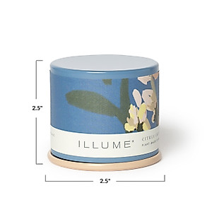 Illume Beautifully Done Essentials Citrus Crush Demi Vanity Tin Scented Candle, 3 Ounce