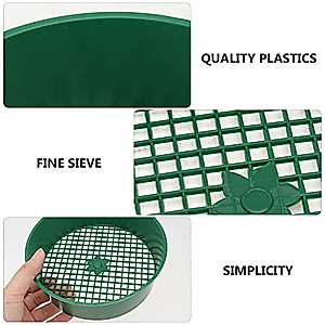 DOITOOL 5pcs Plastic Mesh Sieve Mesh Filter Sifter Plastic Garden Sieve Dirt Sieve Soil Sifting Pan Compost Sifter Screen Mesh Garden Sieve Sand Sifter Sieves Beach Shaker Automatic Child
