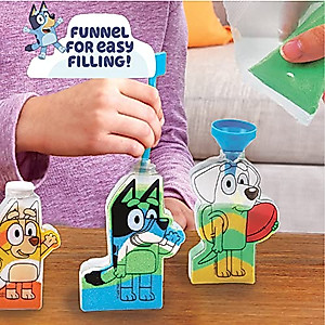 Bluey Sand Art, Includes 5 Sand Art Bottles & 7 Colored Sands, Features Bluey & Bingo, Create Your Own Sand Art, DIY Sand Art Kit, Bluey-Themed Art Kit, Fun Art Project for Kids, Gifts for Kids