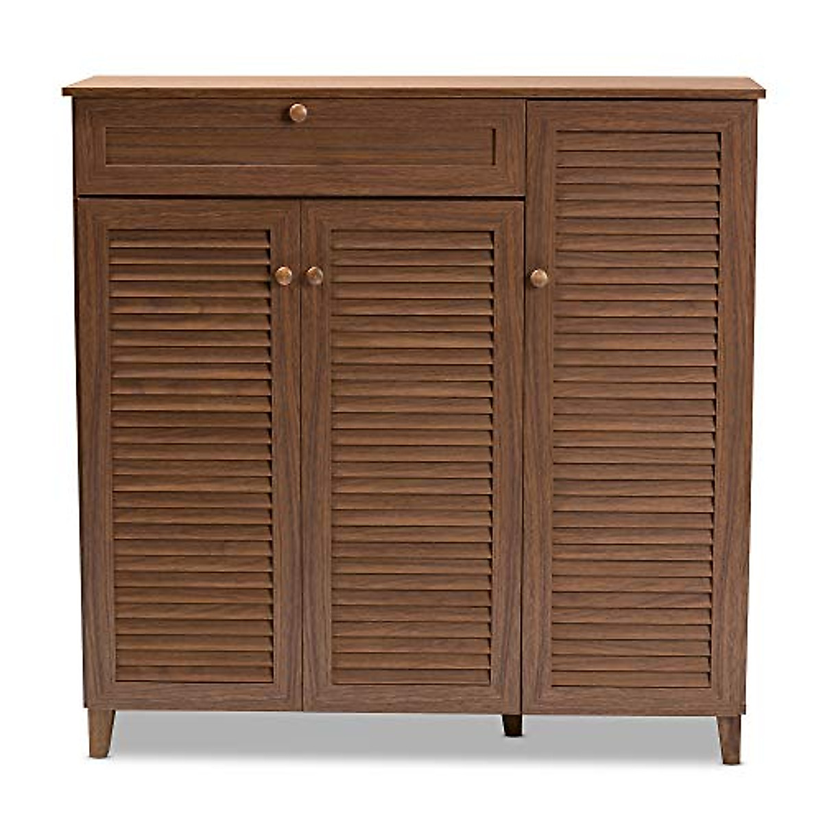 Baxton Studio Shoe Cabinets, One Size, Walnut