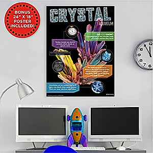 Discovery Kids Crystal Aquarium, Includes Growing Magic Rocks, Aquarium & Bonus Poster, DIY Crystal Growing Kit, Rock Science Kit, Cool STEM Gift, Science Kit for Girls and Boys Ages 12+ 4 inches