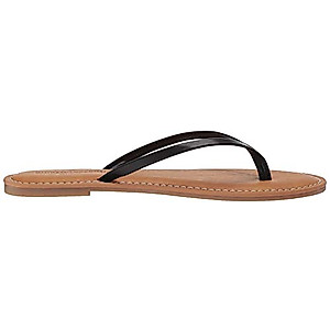 Amazon Essentials Women's Thong Sandal, Black, 10