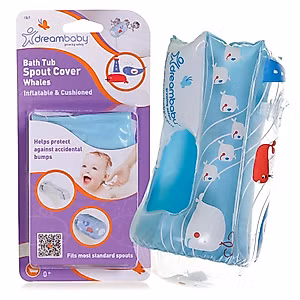 Dreambaby Inflatable Bathtub Spout Cover - Baby Safety Bathroom Faucet & Shower Knob Protection Guard - Model L869