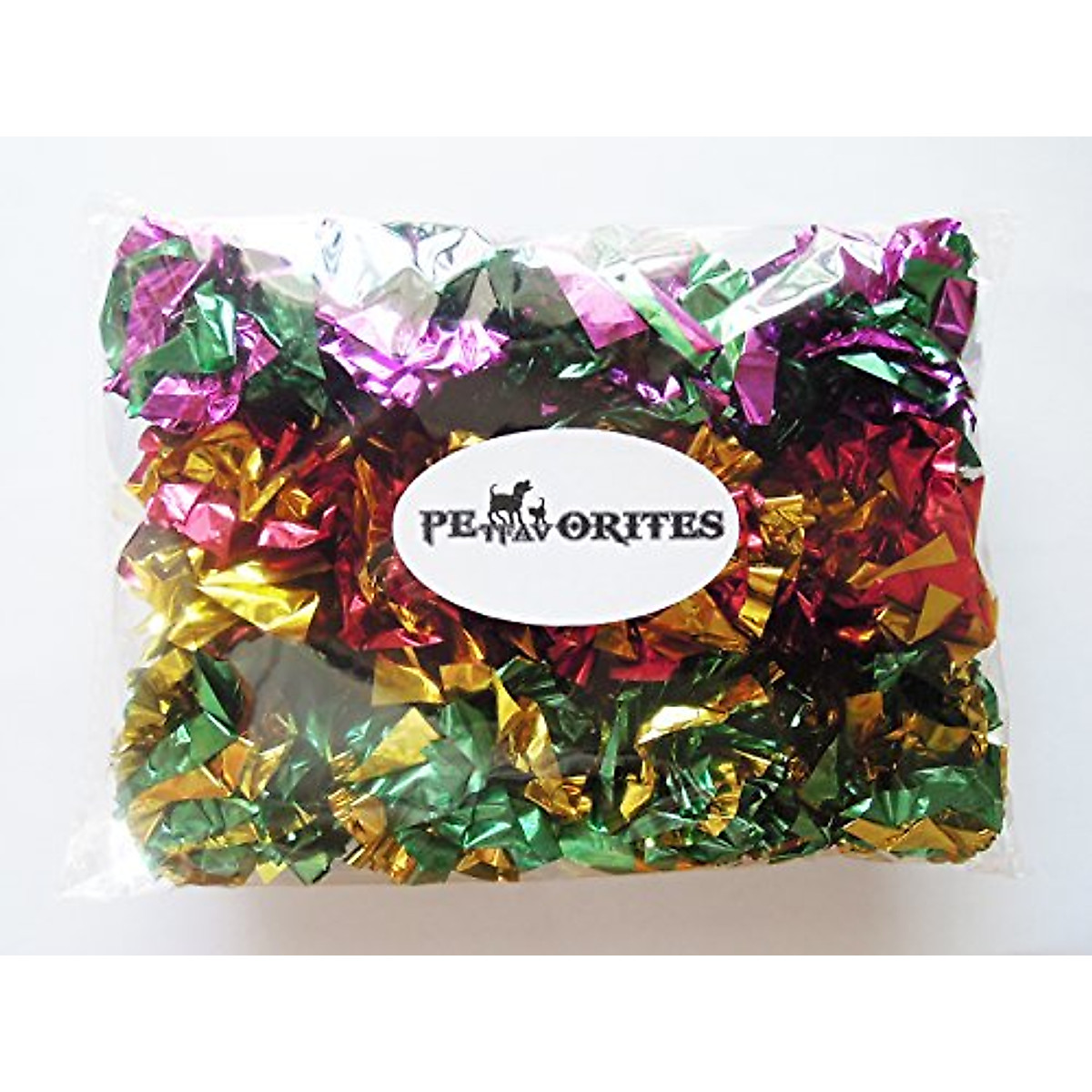 PETFAVORITES Original Mylar Crinkle Balls Cat Toys - 12 Pack