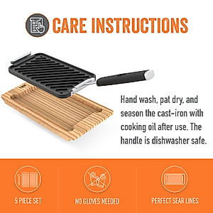Yukon Glory™ SEAR 'N SERVE Set (BBQ Cast Iron Grill Pan Set)
