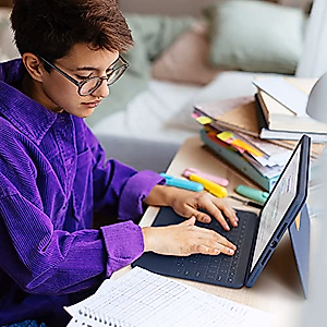 Logitech Rugged Combo 3 Touch iPad® Keyboard Case with Trackpad and Smart Connector for iPad (7th, 8th and 9th Generation) for Education - Classic Blue