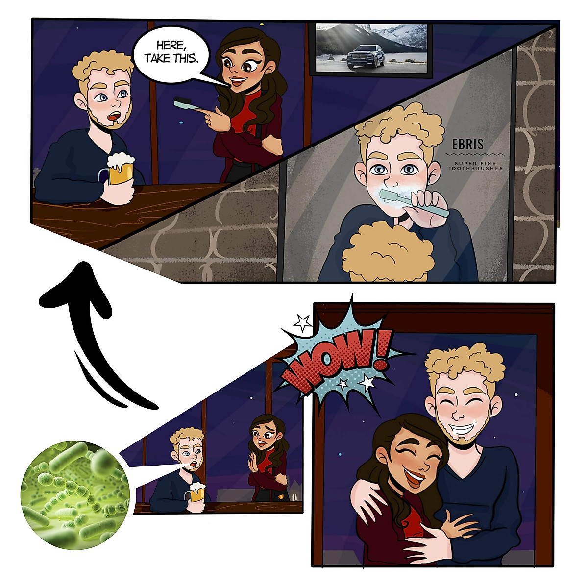 Ebris Saber Series Extra Soft Toothbrushes for Adults (3 Pack) | Soft Bristle Toothbrush, Over 10,000 Nano Sized Charcoal Bristles, Perfect Brush for Teeth Cleaning, Extra Gum Care & Enamel Protection