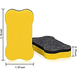 48 Pieces Magnetic Whiteboard Dry Eraser Office Erasers Bone Shaped Dry Erasers Fit for School, Home and Office, Red, Yellow, Blue and Green