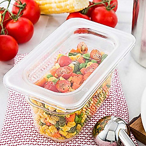 Restaurantware LID ONLY: Met Lux Lid For 1/9 Size Food Pans, 1 Freezer-Safe Lid For Commercial Food Storage Container - Containers Sold Separately, For Kitchens, Restaurants, Or Cafeterias