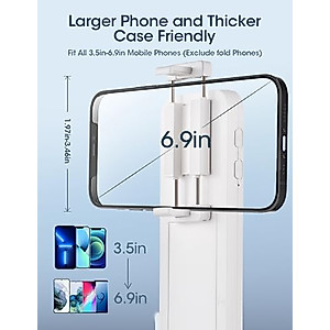 2024 Newest Overhead Phone Stand for Recording, [Enhance brightness&Ultra-Stable]Fully Foldable Mobile Phone Holder,Cover all-around viewing angles Phone Stand for live streaming,Cooking,Vlogging Kit