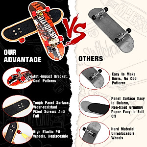 KETIEE 2 Kit Finger Skateboard for Kids Mini Skateboard Finger Boards Toys Gifts for Children Finger Skater Fingerboards Ultimate Sport Training Props Creative Fingertips Boards Mini Finger Toy