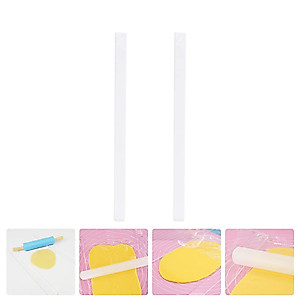 Cabilock 2pcs Biscuit Balance Cookies Crackers Dough Thickness Ruler Dough Leveling Ruler Dough Ruler Measuring Ruler Thickness Leveling Ruler Baking Ruler Acrylic Roll Surface Kitchenware